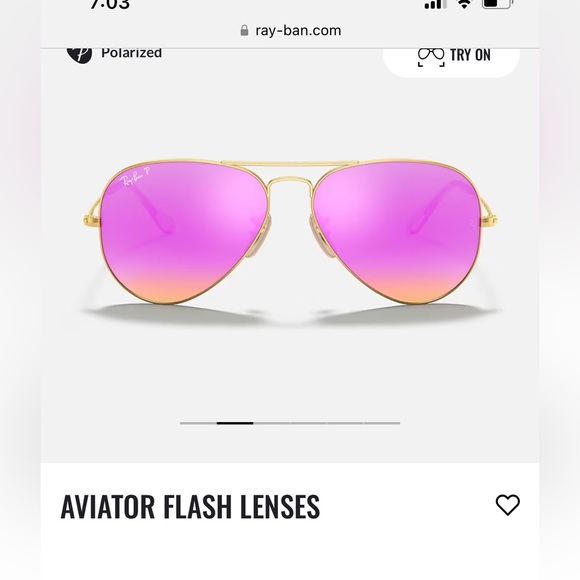 Ray-Ban | Accessories | Authentic Large Pink Polarized Metal Aviators ...